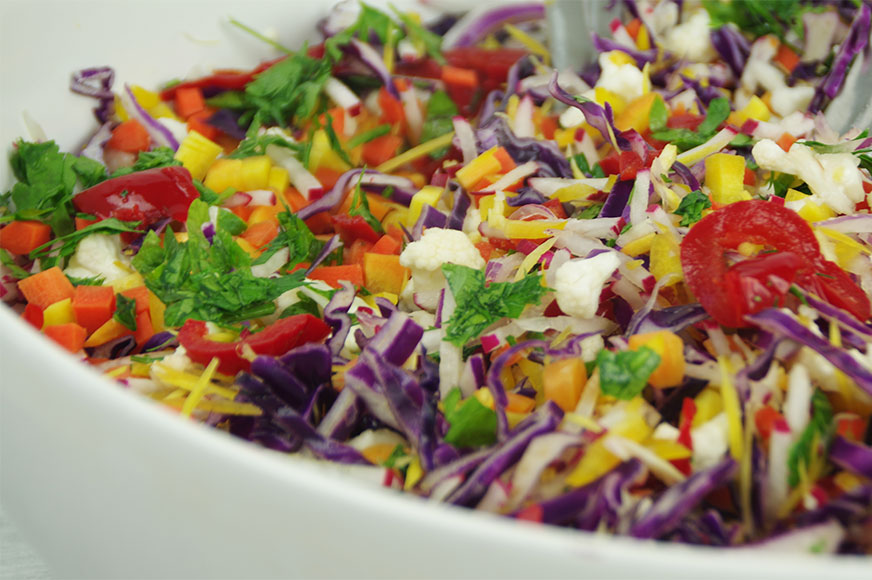 Cauliflower & Radish Rainbow Salad - Melissa Mayo